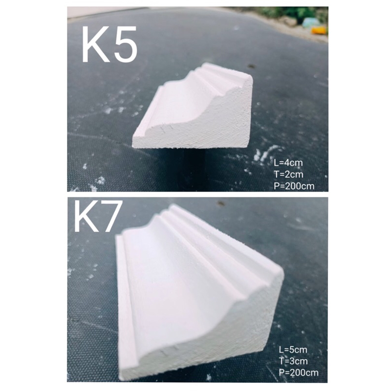 Jual WALLMOULDING LIS PROFIL K5 4cmx2cm dan K7 5cmx3cm (panjang 2meter ...