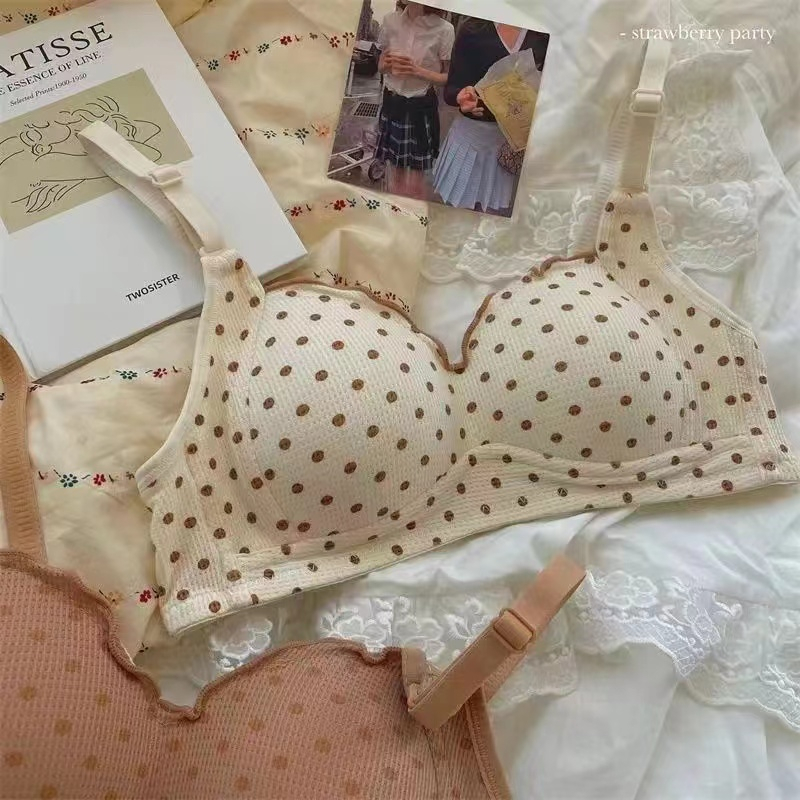 Jual HOHO_HWANG (B-344) BRA REMAJA MODEL POLKADOT KOREA STYLE BRA TANPA ...