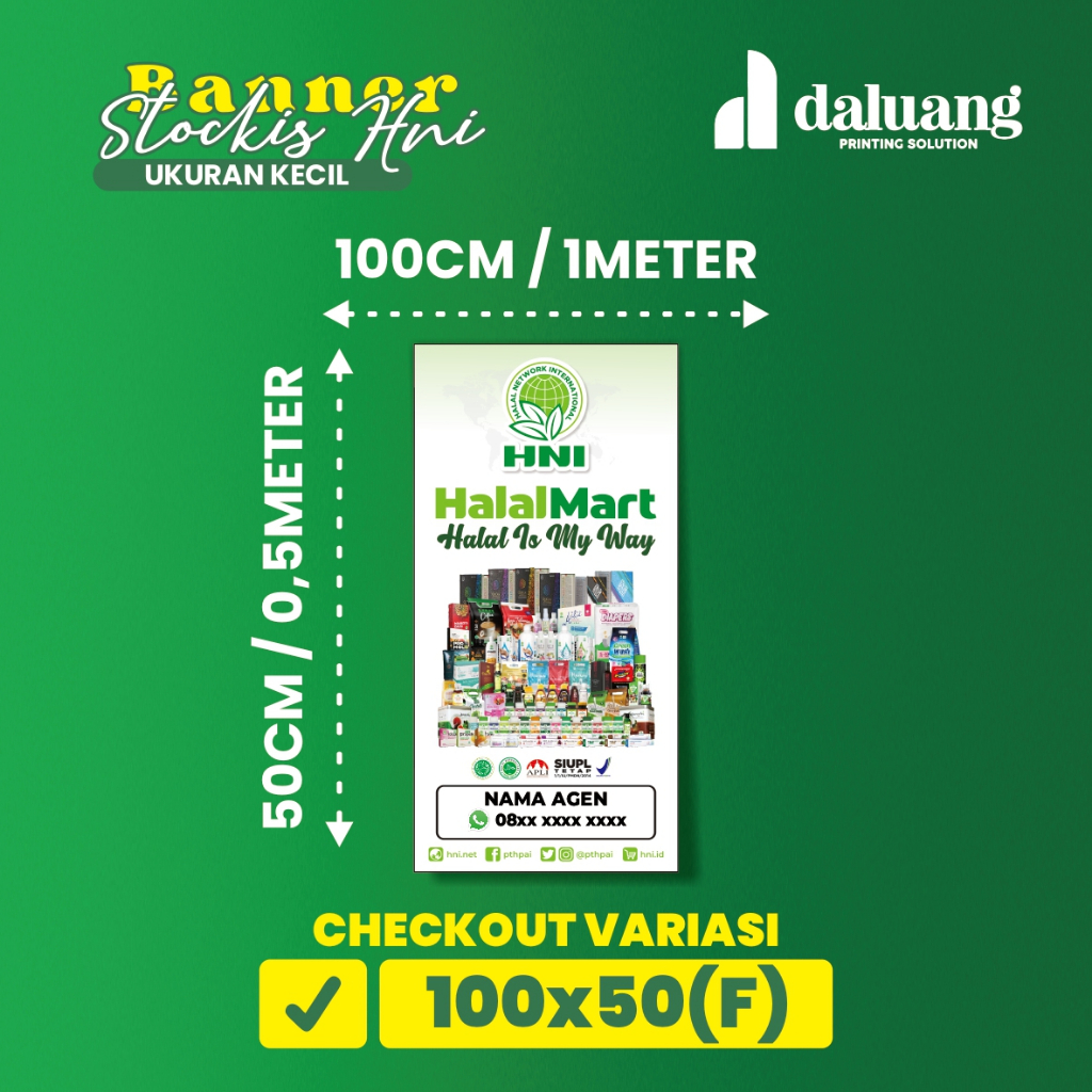 Jual Spanduk Banner Agen Stokiest HNI Halal Mart (Desain ukuran kecil ...