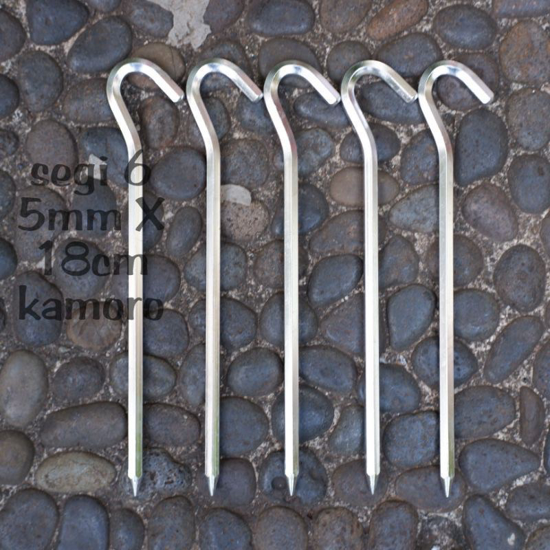 Jual Pasak tenda GO alloy alumunium hexagonal pasak camping camp dome ...