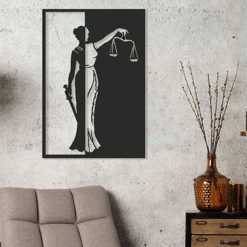 Jual Hiasan Dinding Aestetik Siluet Themis"Dewi Keadilan" (W 13 ...