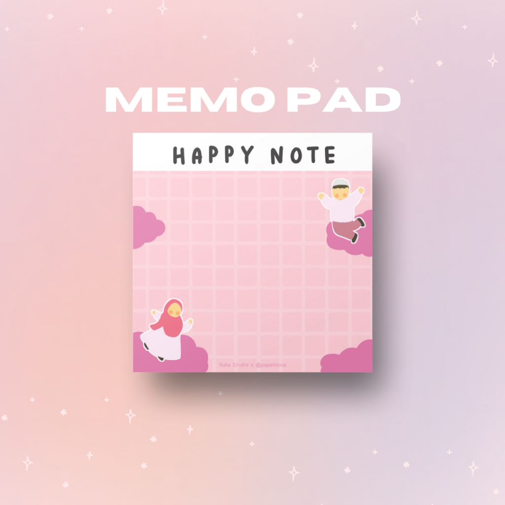 Jual MEMO PAD by paperloova | aesthetic memopad notepad square hvs ...