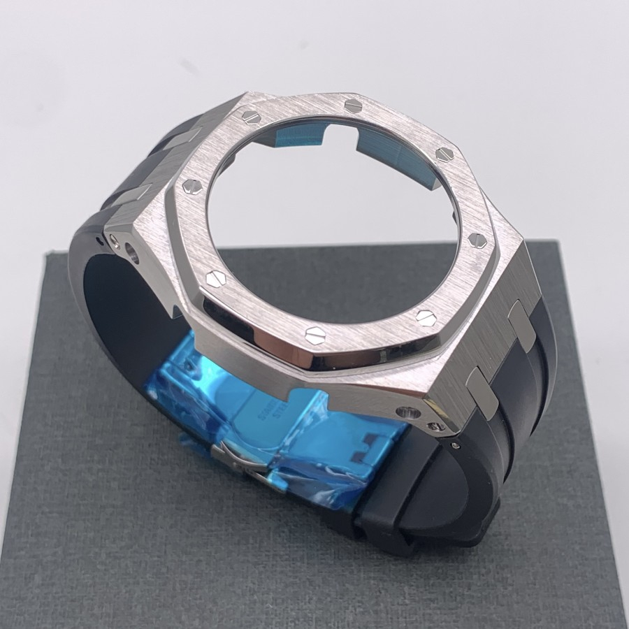 Jual CASIO G-SHOCK GA-2100/GAB-2100 CASE GEN 3RD SILVER RUBBER BLACK ...