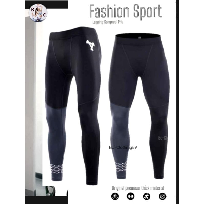 Jual Legging Olahraga Pria/Celana Legging Kompresi Pria Primium/Bc ...