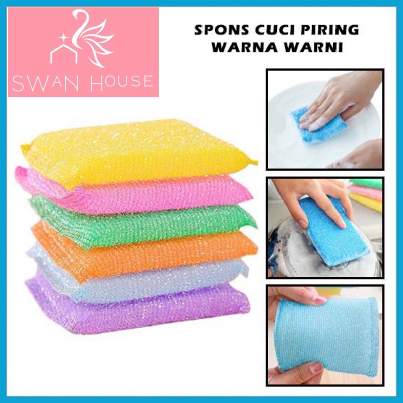 Jual Spon Cuci Piring Isi 4 pcs / Spons Cuci Piring Import Bahan Bagus ...