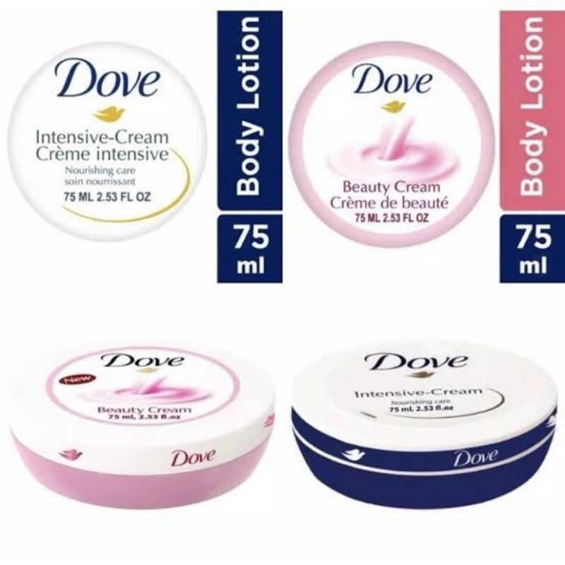 Jual Dove Intensive Cream Biru & Beauty Cream Pink 75ml | Shopee Indonesia