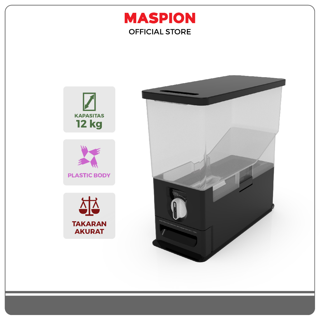 Jual Maspion Rice Box Kotak Beras kapasitas 12 Kg EX-12 | Shopee Indonesia