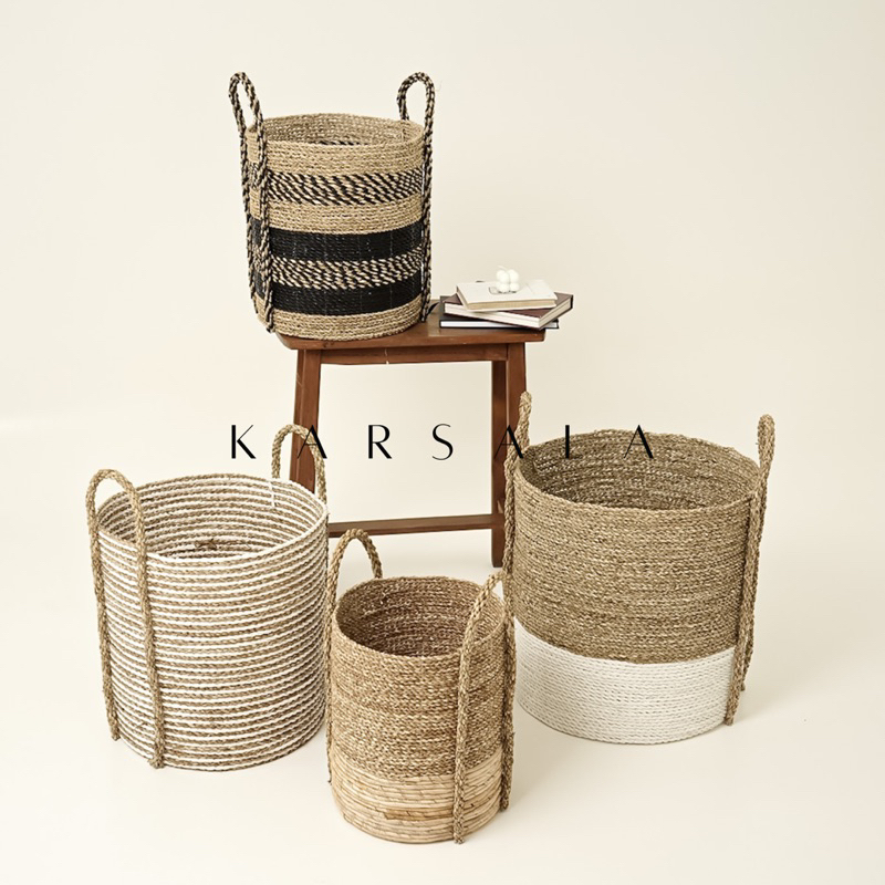 Jual KARSALA Widuri Basket | Keranjang Laundry Anyaman Seagrass ...