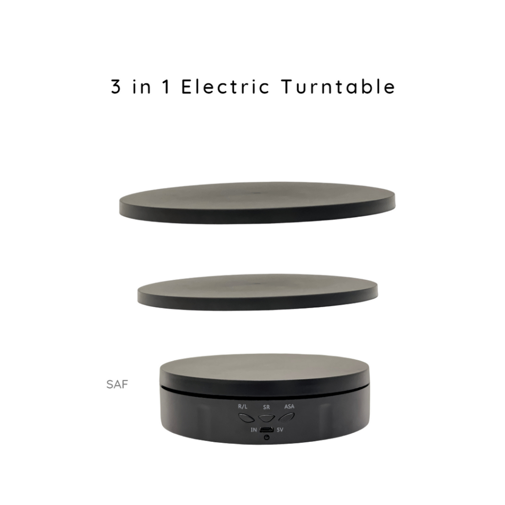Jual SAF 3 in 1 Electric Turntable - Rotating Stand 360 Degree - meja ...
