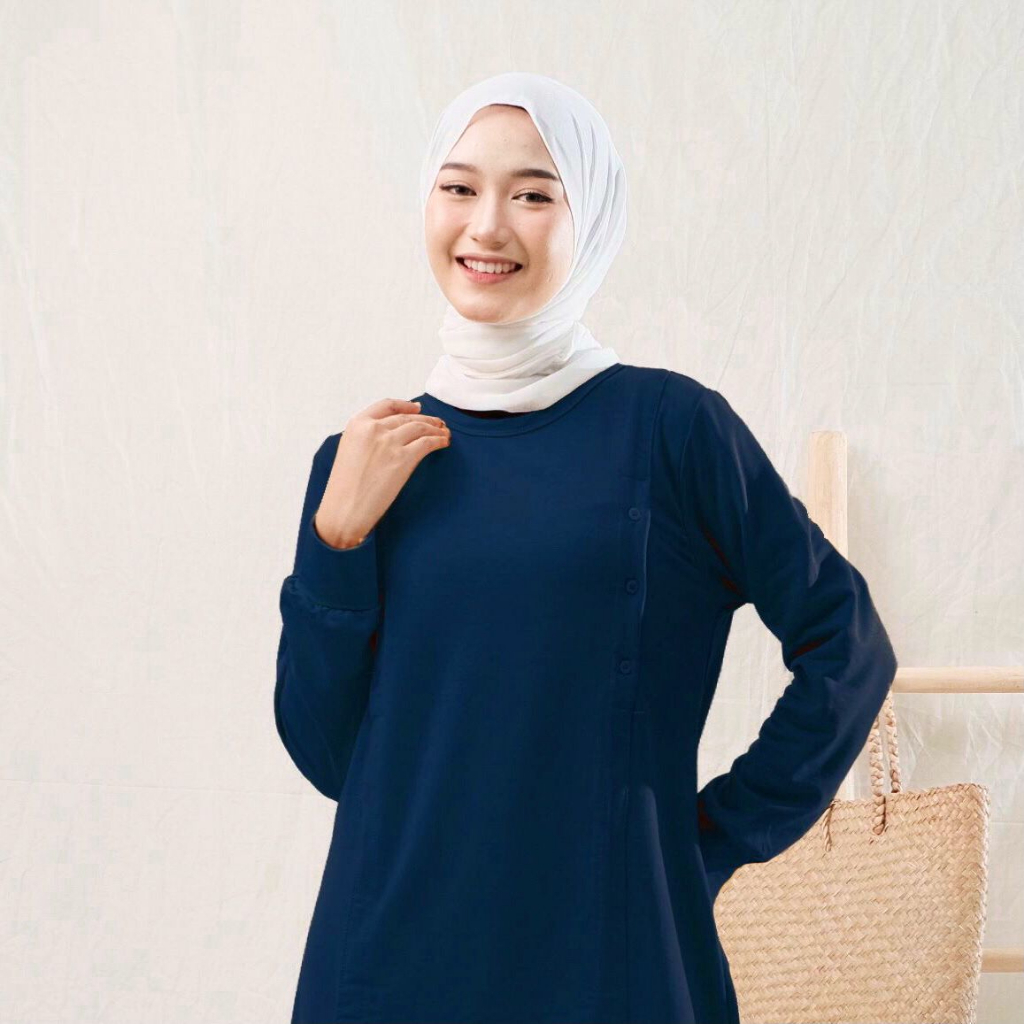 Jual SACHI - Atasan Blouse Busui Bukaan Kanan Kiri Double Akses One ...