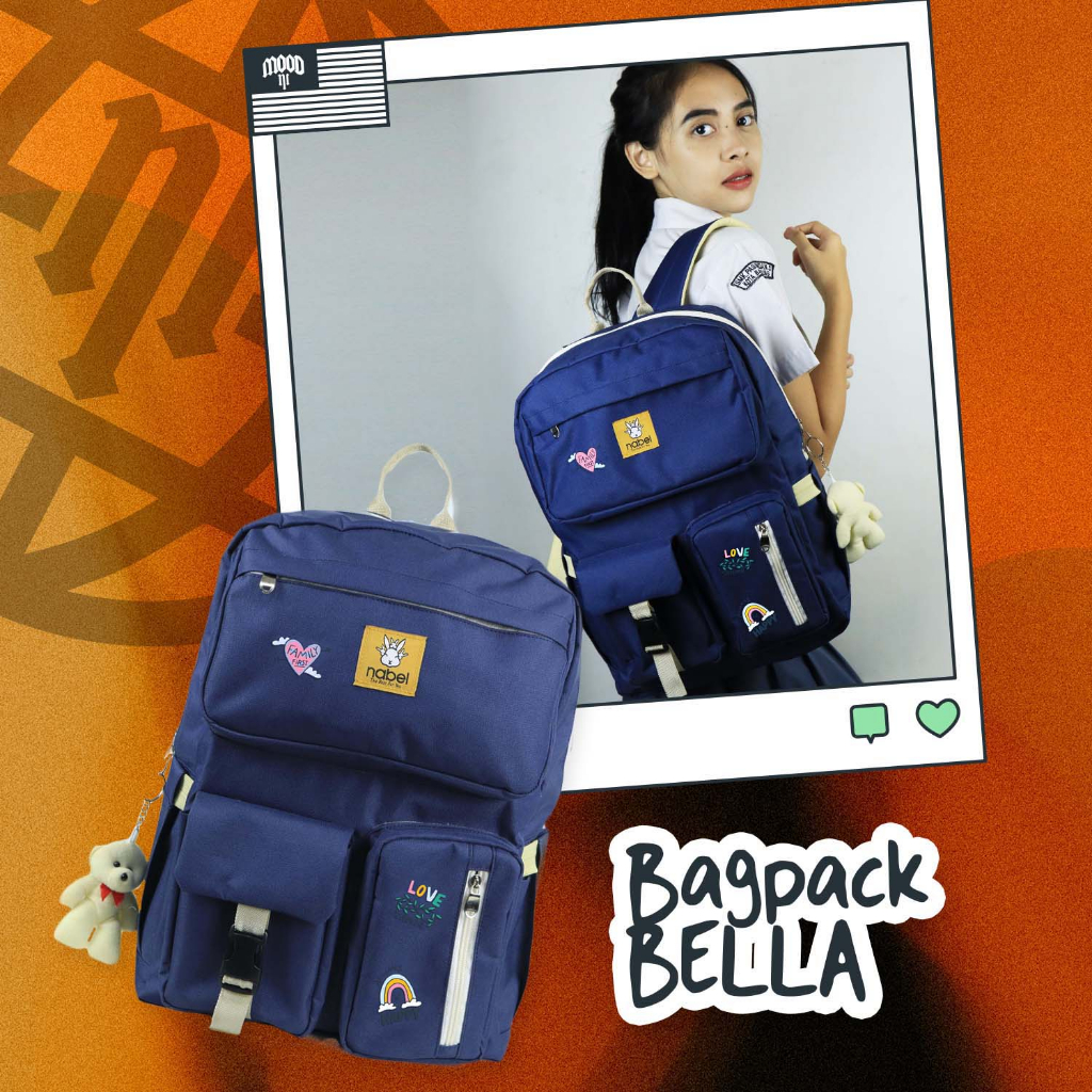 Jual Tas Ransel Anak Sekolah Perempuan SD SMP SMA - BELLA BAG by NABEL ...