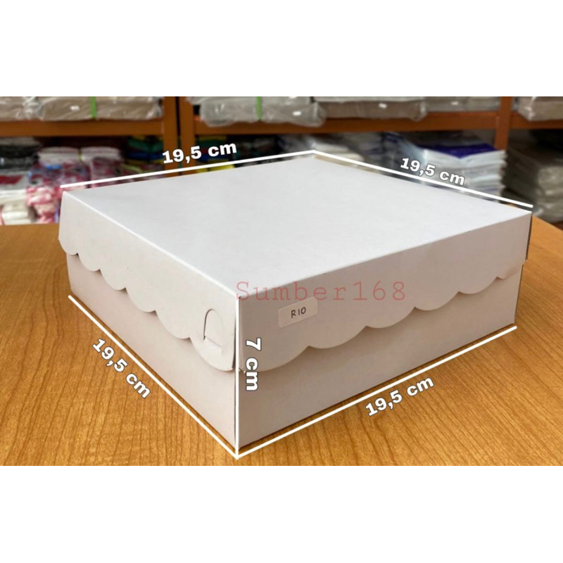 Jual BOX NASI R20 Dus Box Kotak Nasi R10K KRAFT RENDA Putih Coat 350 ...