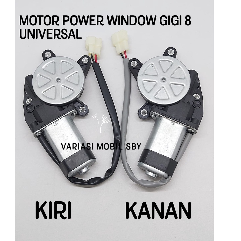 Jual MOTOR POWER WINDOW GIGI 8 KAKI 4 UNIVERSAL LOBANG BAUT UNIVERSAL ...