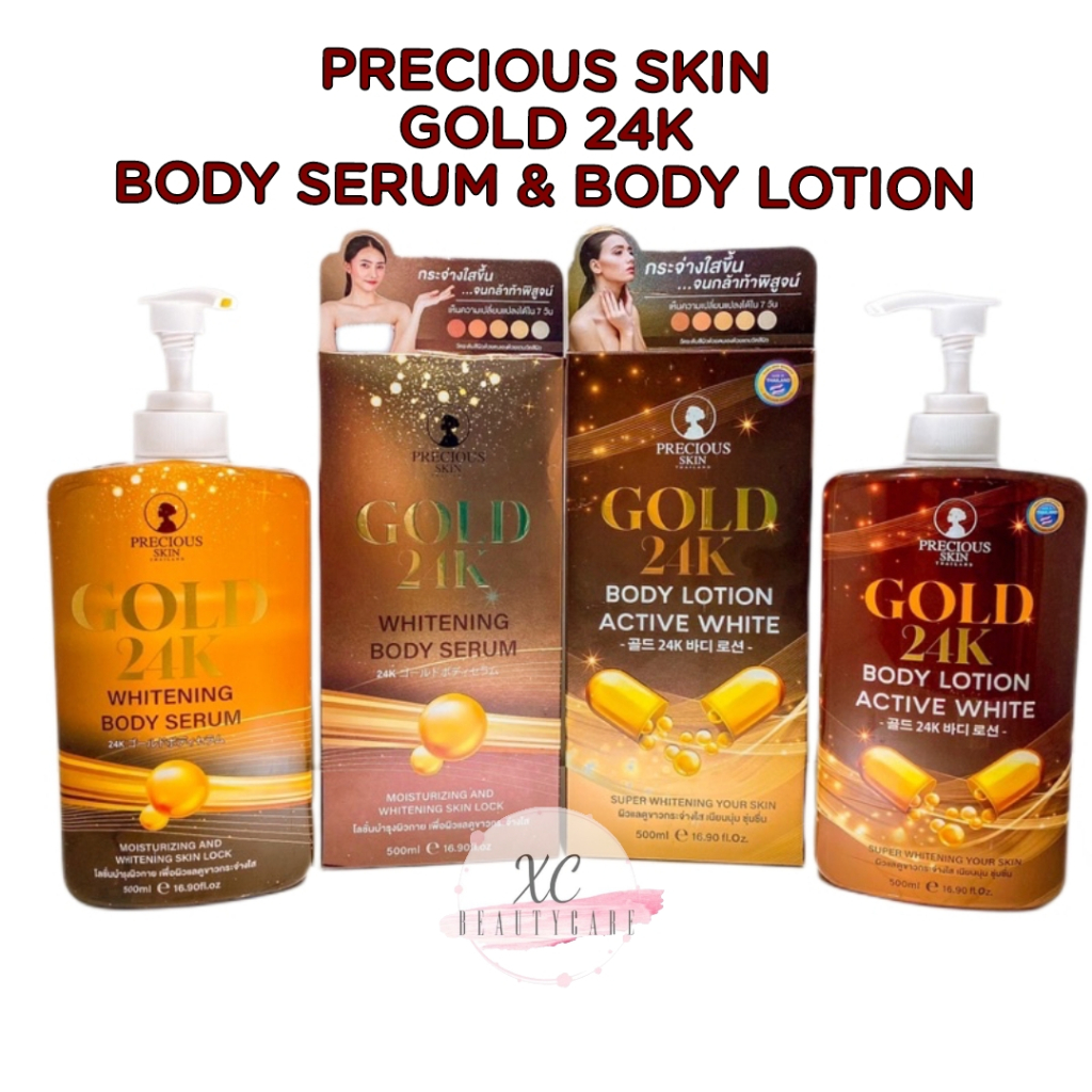 Jual Precious Skin Gold 24k Body Lotion Active White 500ml Gold 24k