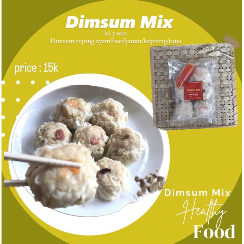 Jual DIMSUM MIX ISI 5 /PREMIUM HALAL/DIMSUM AYAM/FROZEN FOOD/DIMSUM ...