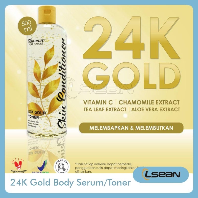 Jual HATOMUGI ORIGINAL Autumn Toner 24K Gold Skin Conditioner 500ml ...