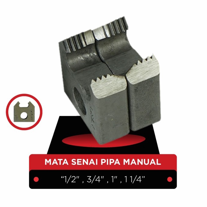 Jual Mata Senai Pipa Manual 1/2", 3/4" ,1" , 1 1/4" | Ratchet Screw Die ...