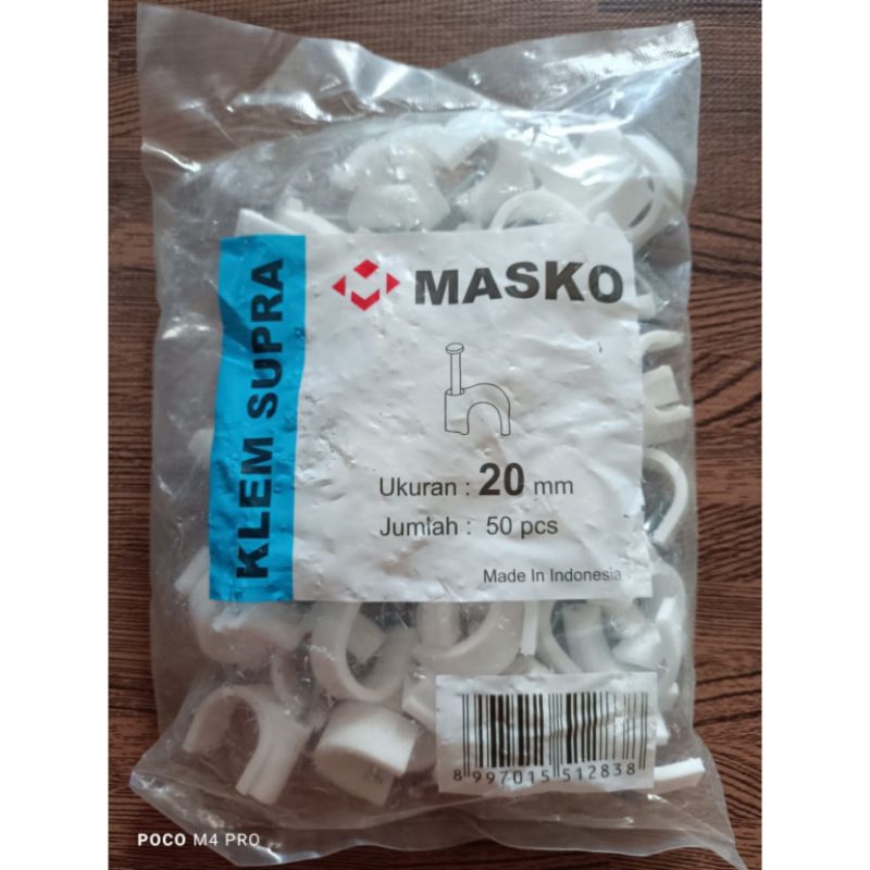 Jual Paku Clamp Clip Cable Clamp Klem Kabel 20mm 20 mm | Shopee Indonesia