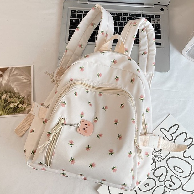 Jual Mismi Ursule Bag Tas Ransel Mini Wanita Motif Little Flower Casual ...