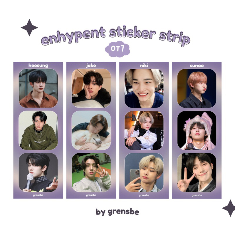 Jual enhypen sticker strip by grensbe | Shopee Indonesia
