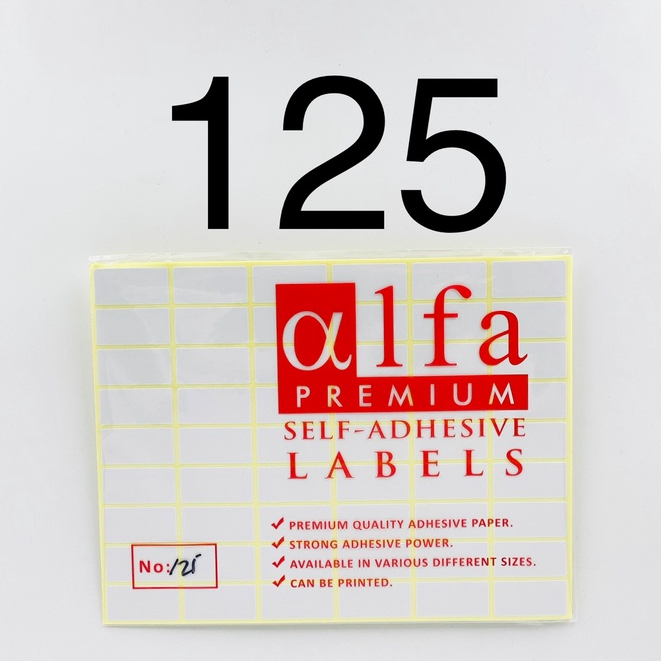 Jual STICKER LABEL ALFA 125 / Stiker Sticker Label Nama Undangan Harga ...