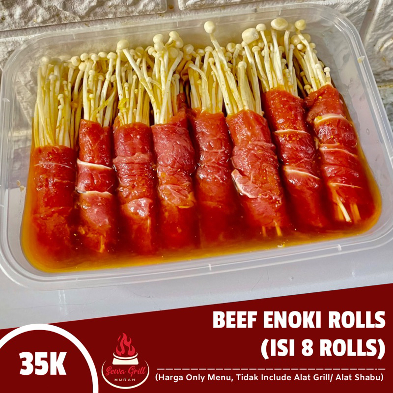 Jual BEEF ENOKI ROLLS (ISI 8 ROLLS) (PAKET BBQ || GRILL SHABU SUKI ...