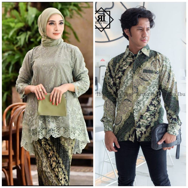 Jual Kebaya Couple Kemeja Batik - Kebaya Couple Tunangan - Kebaya ...