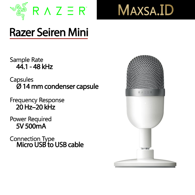 Jual Razer Mic Seiren Mini - Mercury | Shopee Indonesia