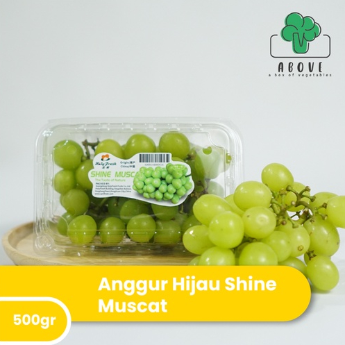 Jual Anggur Hijau Shine Muscat (450gr - 500gr/pack) - Buah ABOVE ...