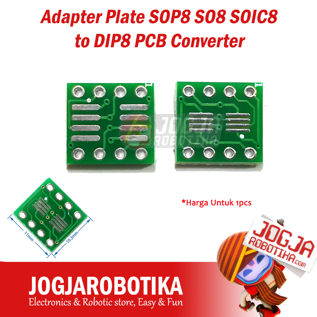Jual Adapter Plate SOP8 SO8 SOIC8 SSOP8 to DIP DIP8 PCB Converter | Shopee Indonesia