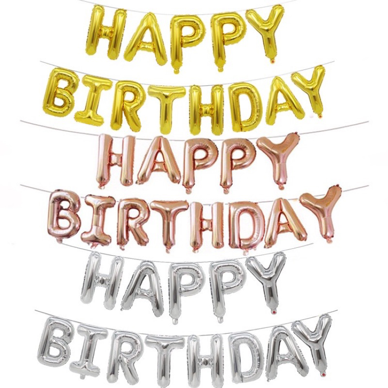 Jual Selamat Ulang Tahun Ultah Balon 40cm Set Balon Dekorasi Pesta ...