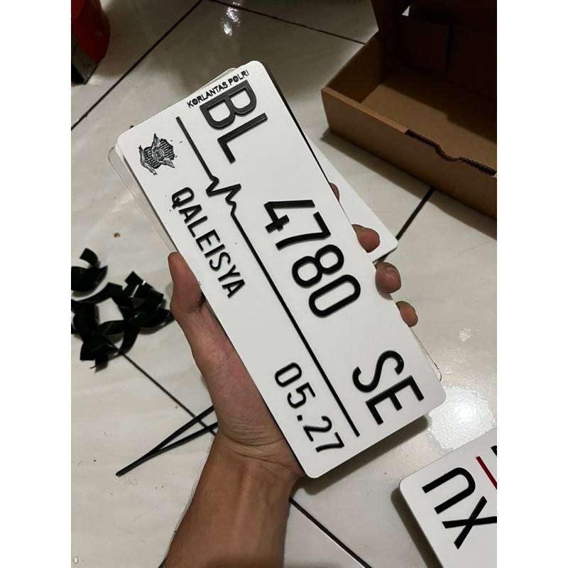 Jual Plat Nomor Motor Putih Model Terbaru Bahan Akrilik Minimalis ...