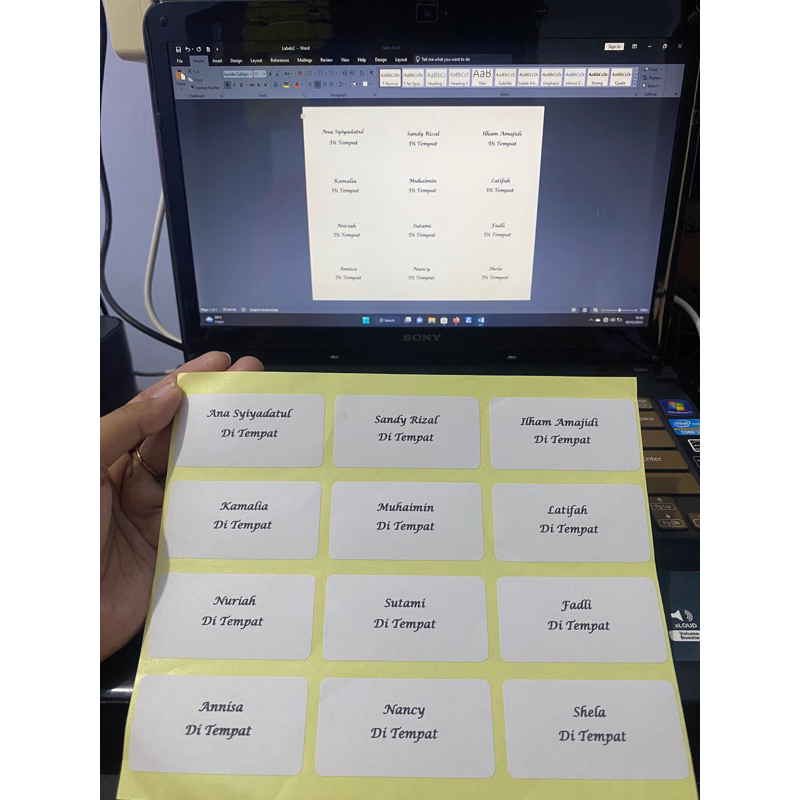 Jual Cetak Stiker Custom Undangan Pernikahan Tahlilan Sunat Ulang Tahun ...