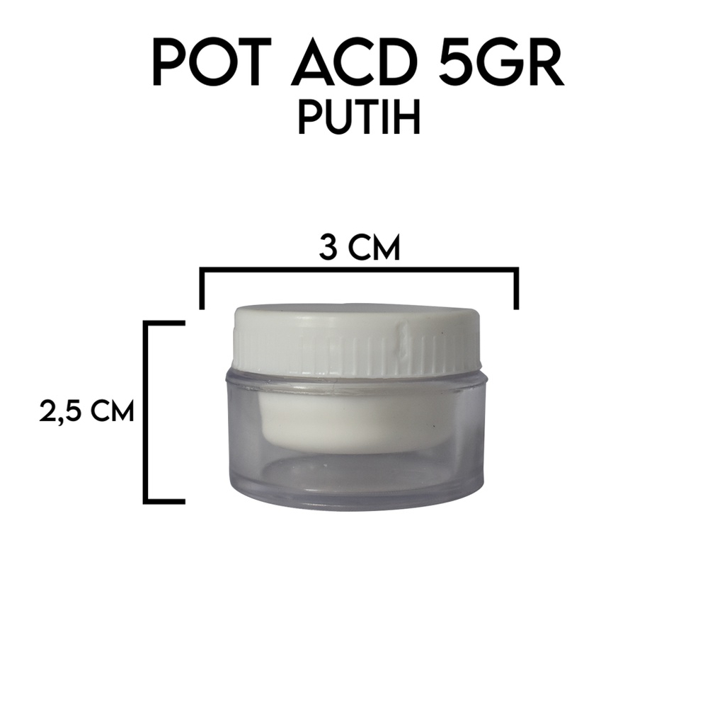 Jual POT CREAM 5GR PUTIH ACD | Shopee Indonesia