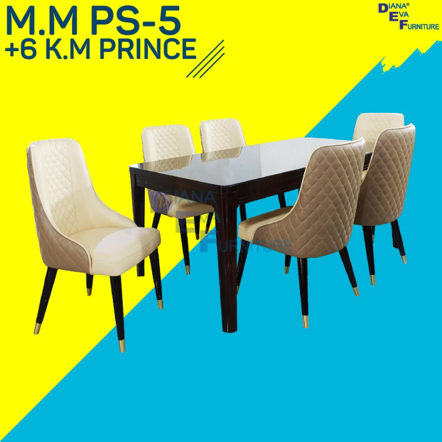 Jual Meja Makan PS 5 + 6 kursi makan PRINCE | Shopee Indonesia