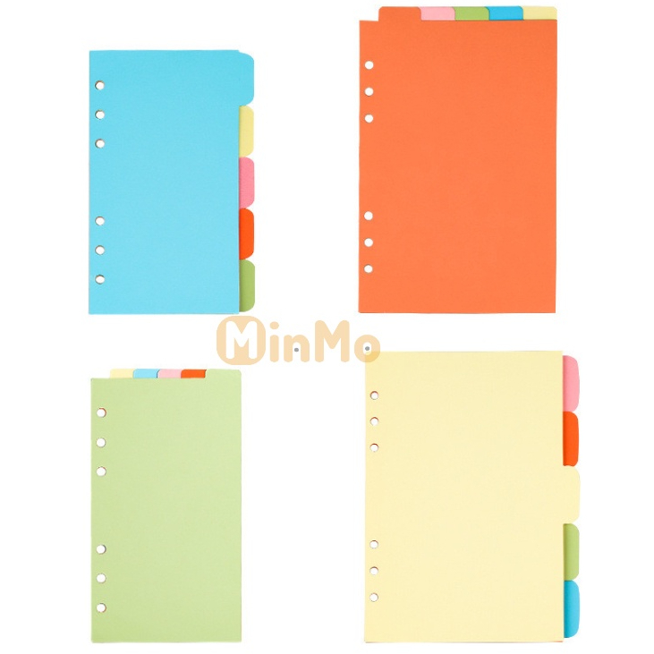 Jual 5 Lembar Pembatas Binder Divider Warna Warni A5 A6 / Kertas Sheets ...
