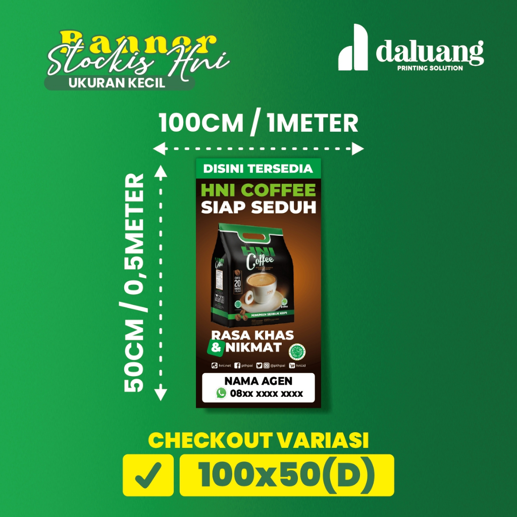 Jual Spanduk Banner Agen Stokiest HNI Halal Mart (Desain ukuran kecil & sedang Part 1) Bisa COD ...