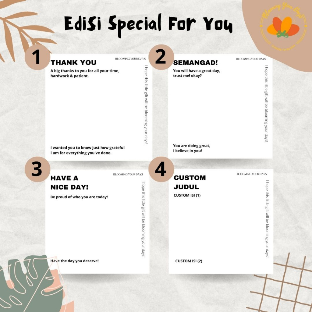 Jual Kartu Ucapan snack gift custom tulisan alas packaging alas snack ...