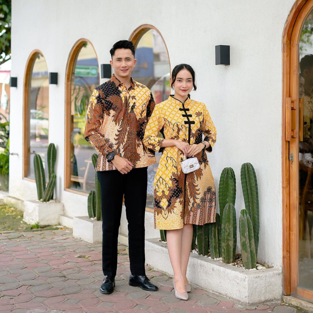 Jual Benang Raja Batik Couple Pria Wanita Motif Pagar Putih | Shopee ...