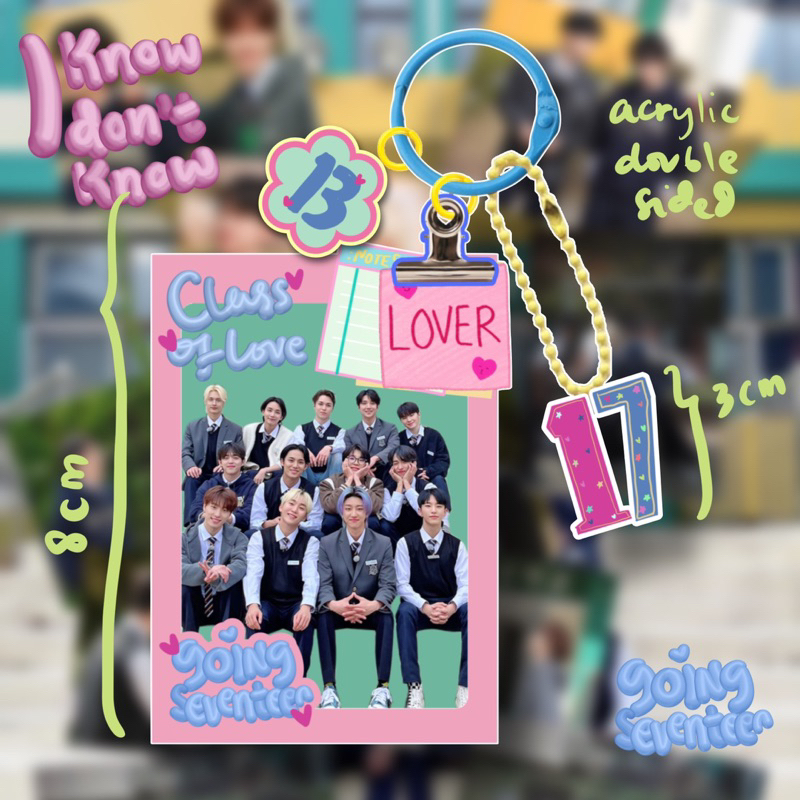 Jual Class of Love Seventeen Keyring by Lucky.Parpel | Shopee Indonesia