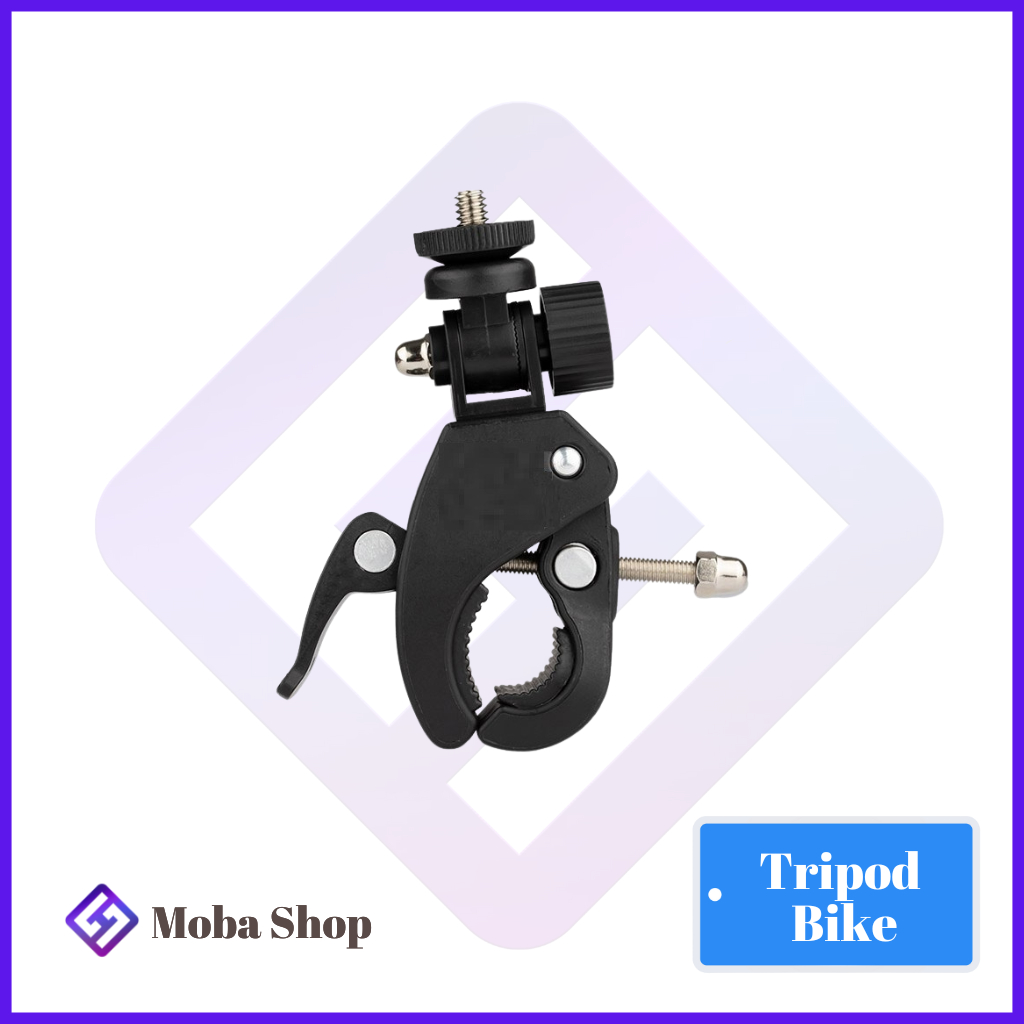Jual Tripod Bike Mount Clamp Camera Sepeda Bracket GoPro Cam | Shopee ...