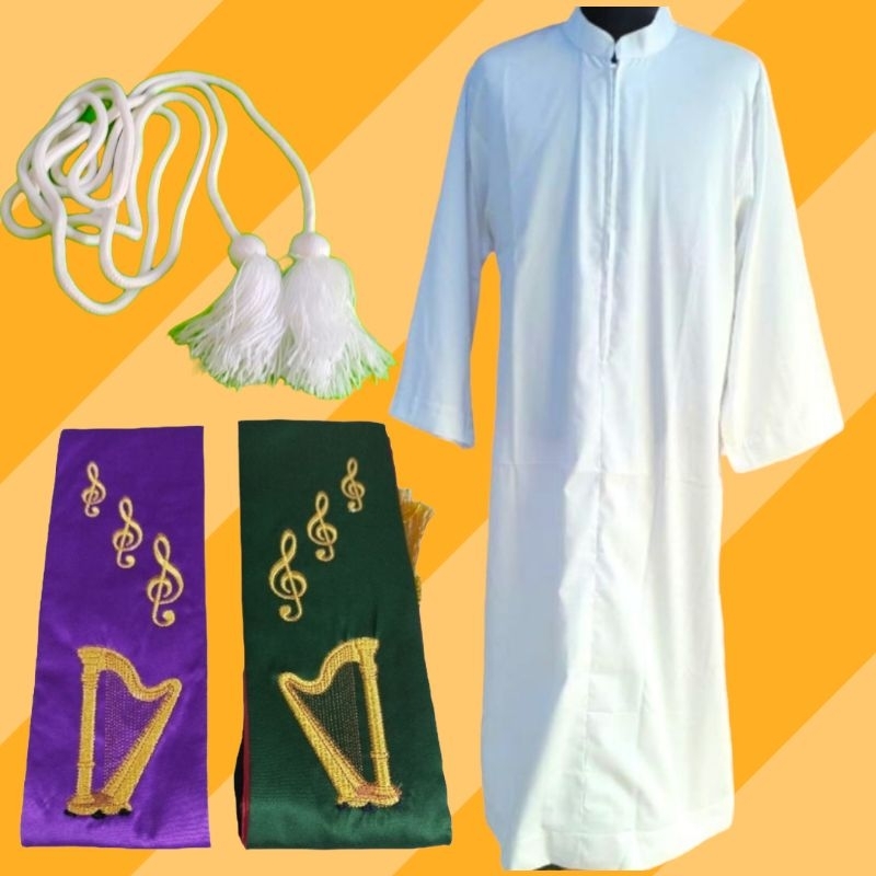 Jual Jubah/Alba Pemazmur Set/Samir Mazmur/4 Warna Liturgi Katolik ...