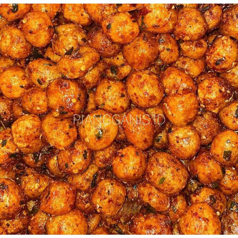 Jual Cimol Pedas Daun Jeruk Crispy berat 100 gram / Cemilan cimol viral ...