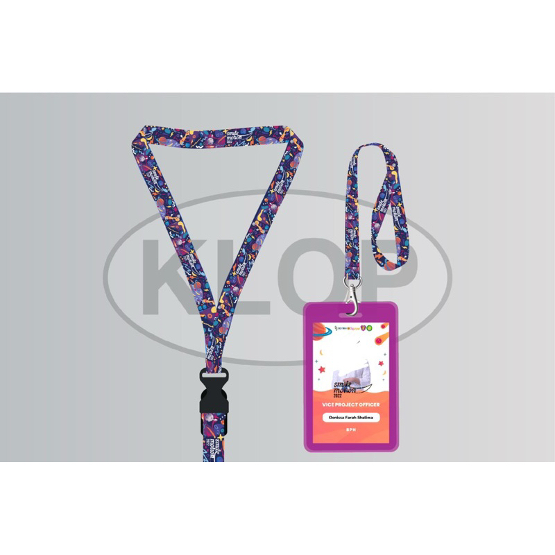 Jual LANYARD all in (lanyard tissue 2 sisi+casing id card+ id card 2 ...