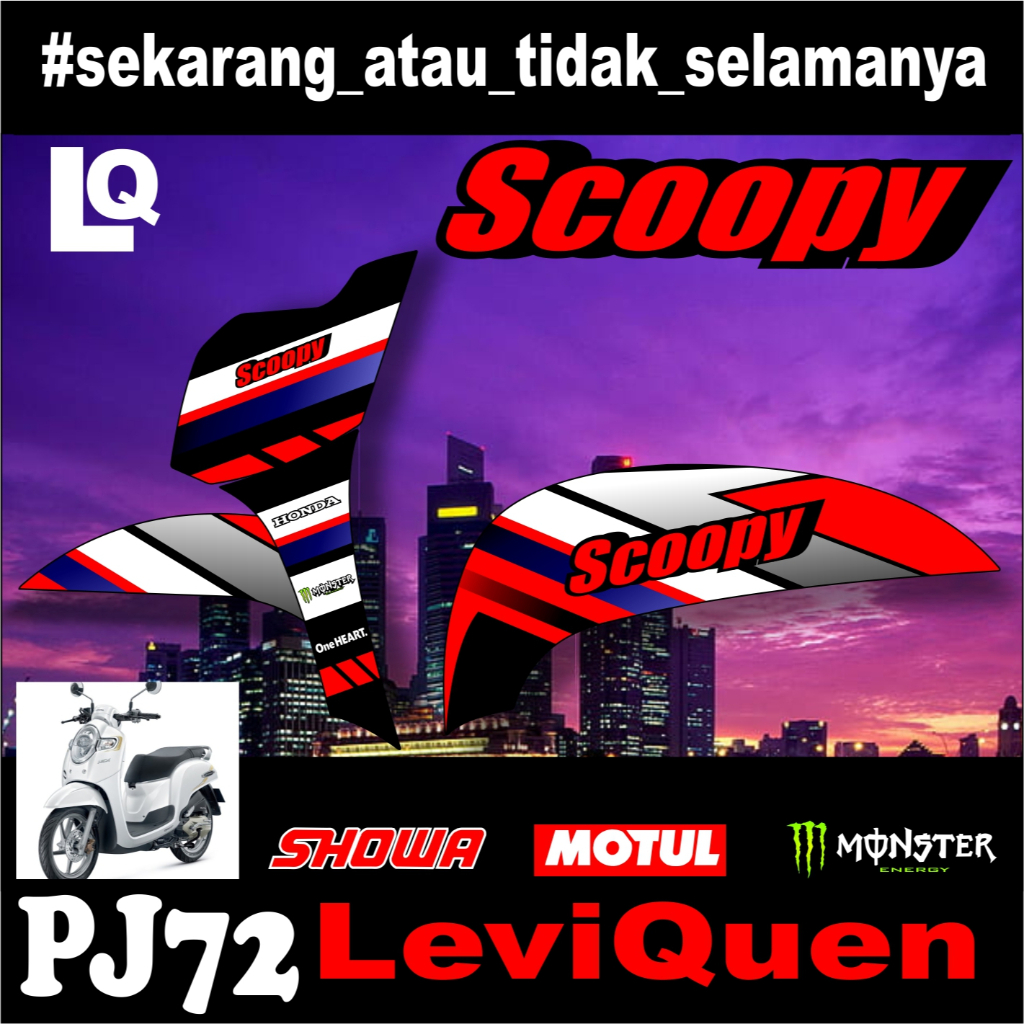 Jual Striping Scoopy Scupy(pj72) Injeksi 2017 sampai 2020 | Shopee ...