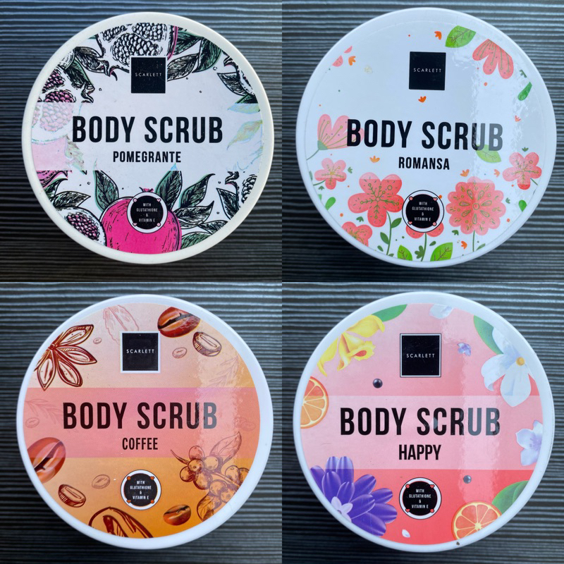 Jual Scarlett Whitening Body Scrub Jolly / Charming / Romansa / Coffe ...