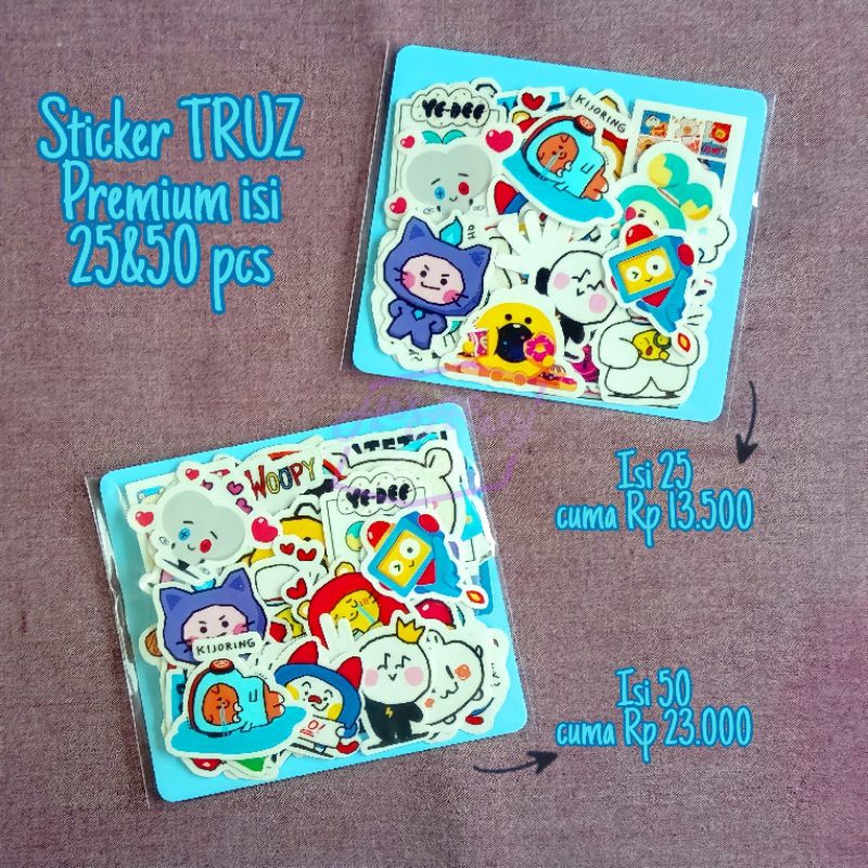 Jual Sticker Truz Treasure 25-50pcs premium murah berkualitas ready stock | Shopee Indonesia