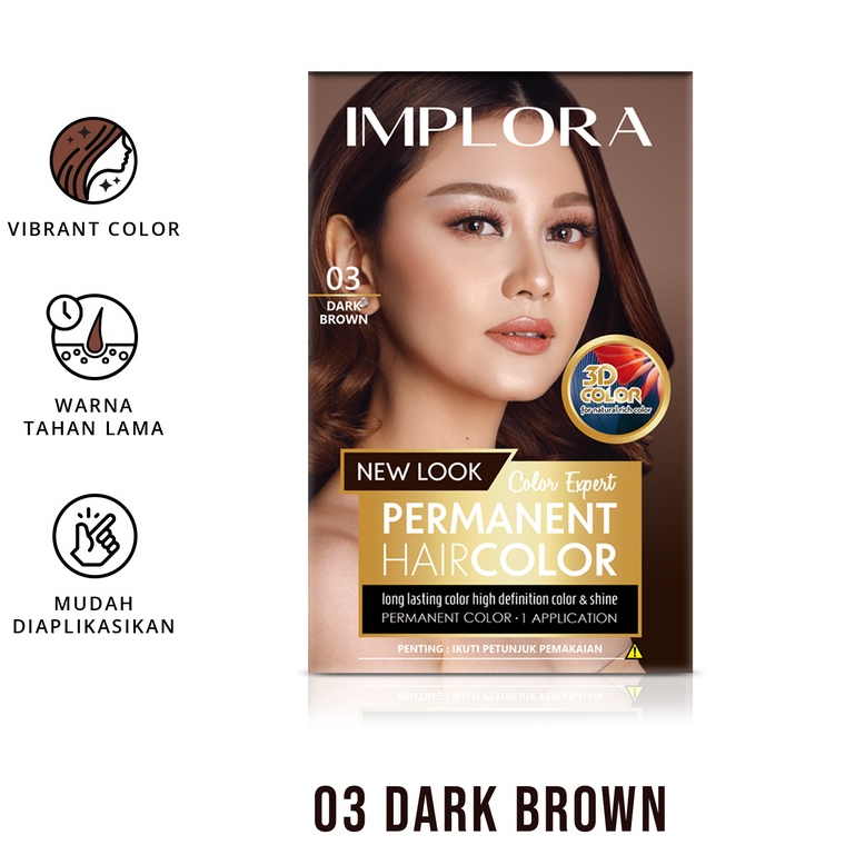 Jual IMPLORA New Look Permanent Hair Color Cat Rambut | Shopee Indonesia