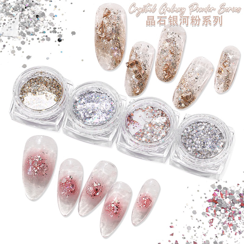 Jual 1PCS GLITTER POT MIX SHELL NAILART GAYA JEPANG / GLITER PECAHAN ...