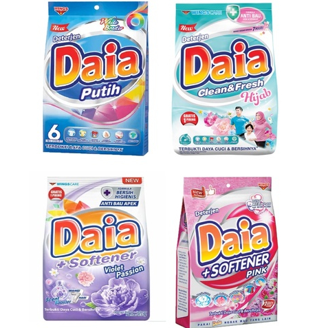Jual Daia detergen bubuk putih 800gr, clean and fresh hijab 800gr ...